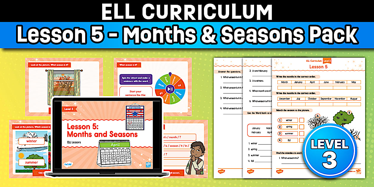 ELL Curriculum: Level 3, Lesson 5 Lesson Pack