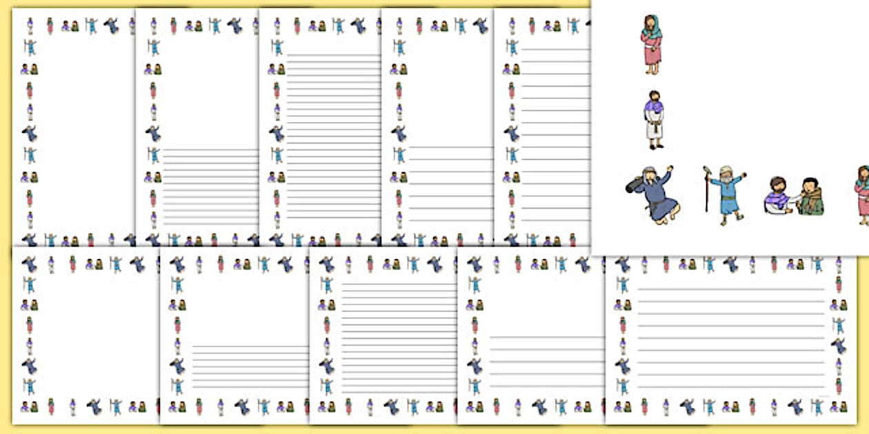 The Miracles of Jesus Bible Stories Page Borders
