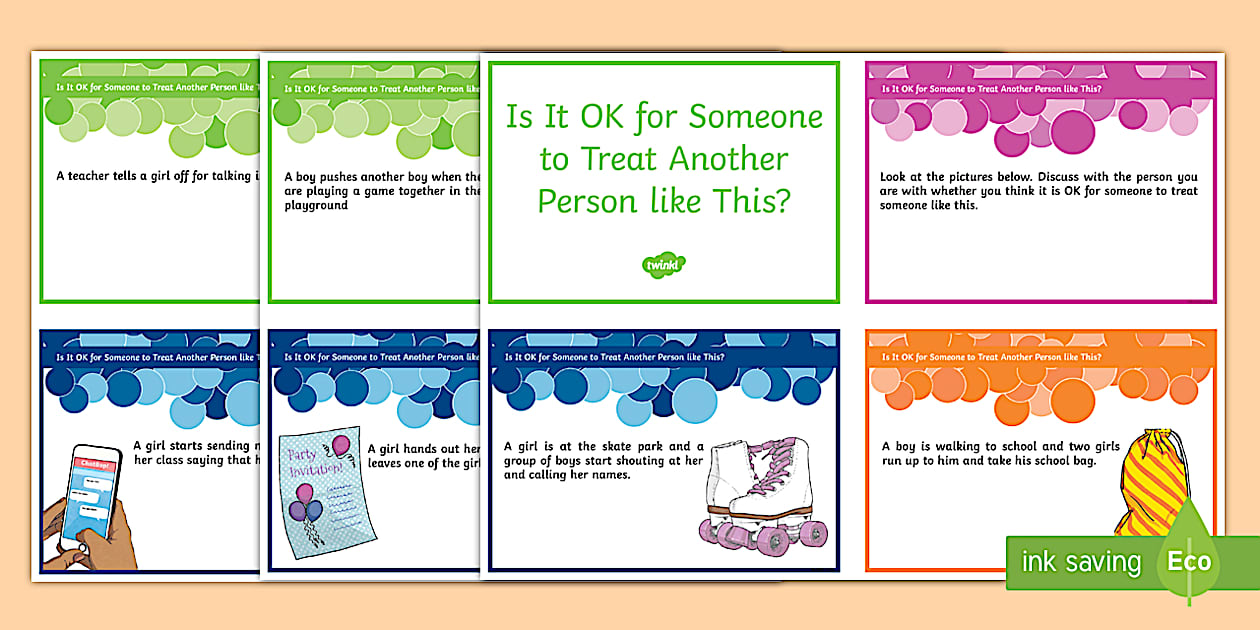 Is it Ok for Someone to Treat Another Person like This? Worksheet