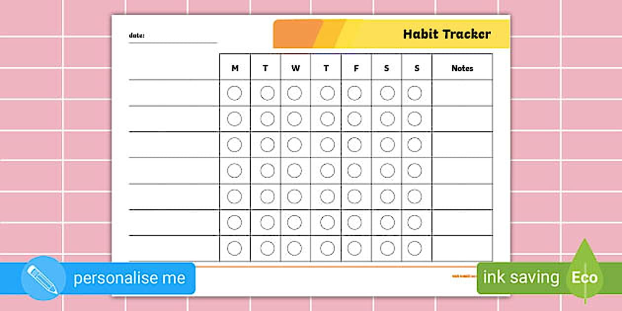 Weekly Habit Tracker | Twinkl Busy Bees (teacher made)