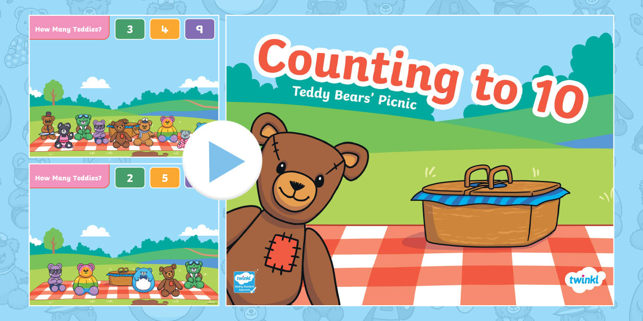 👉 Teddy Bears' Picnic Counting to 10 PowerPoint