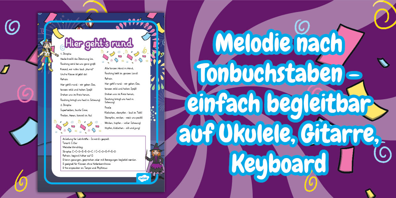 Faschingslied: Hier geht's rund