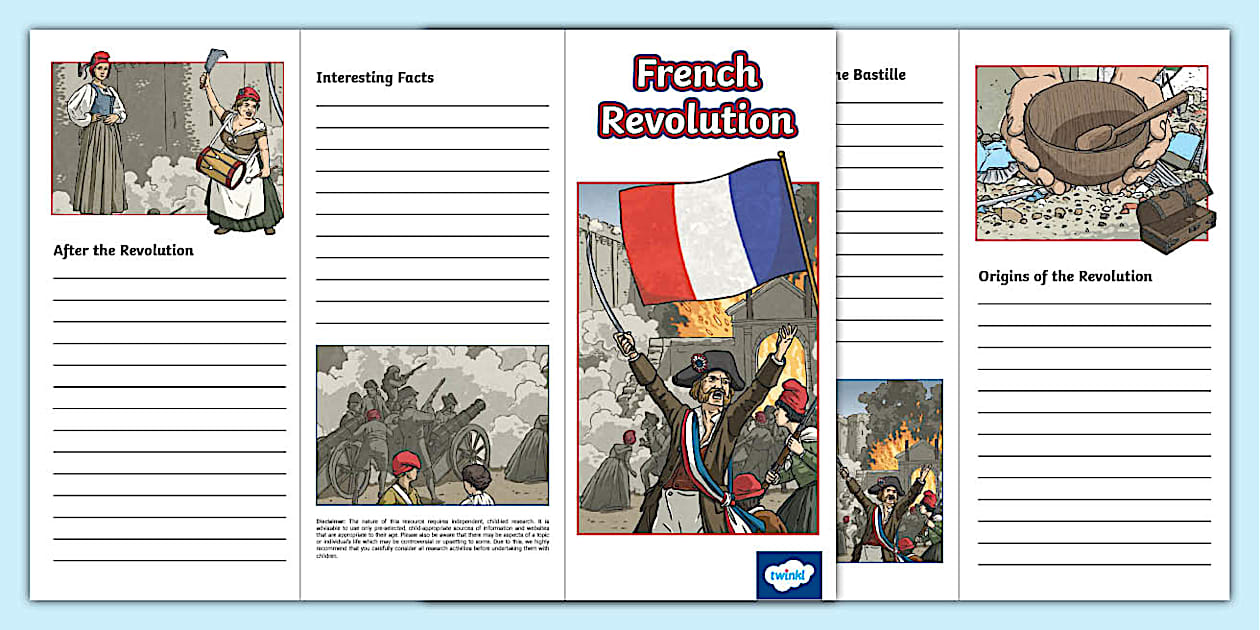 French Revolution Leaflet Template (teacher made) - Twinkl