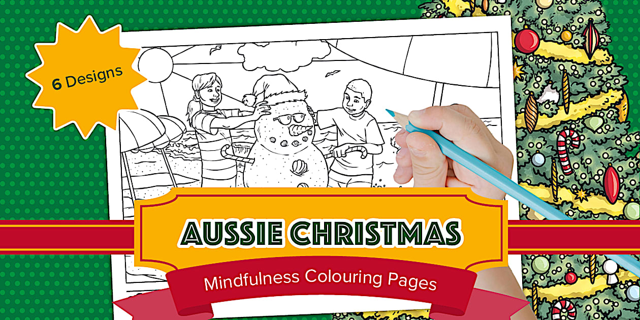 Aussie Christmas Mindfulness Colouring Pages
