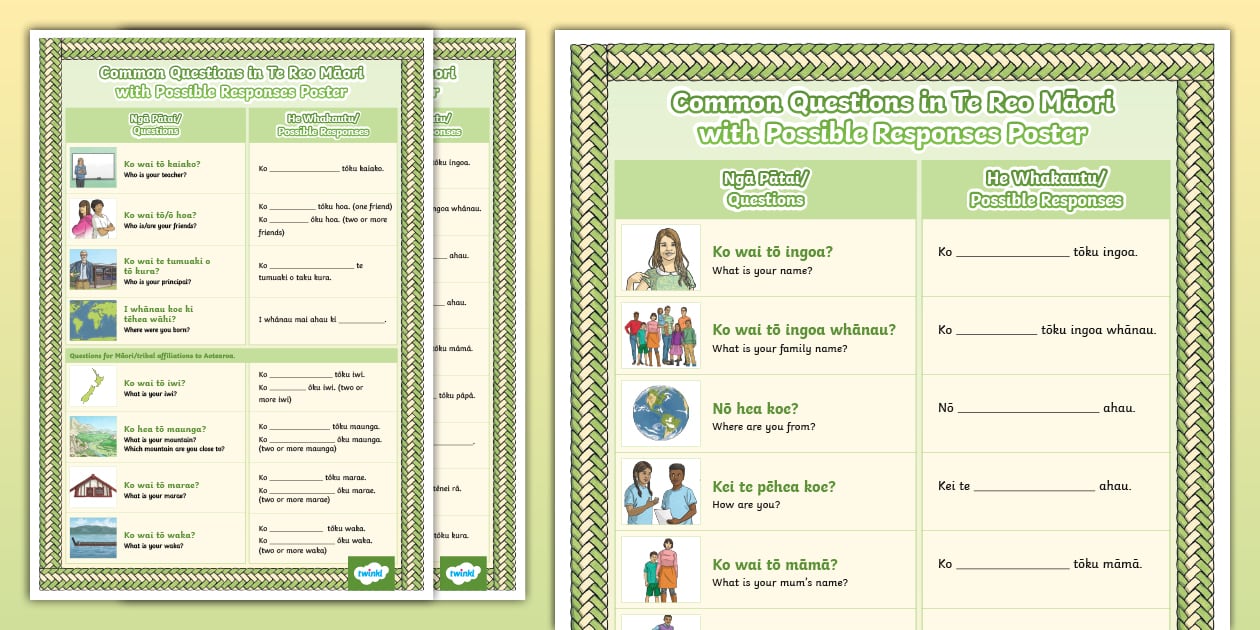 He Pātai, He Whakautu Common Questions and Responses