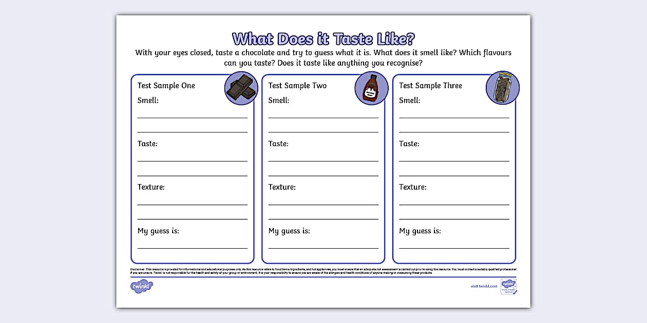KS1 Chocolate Tasting Activity - Food (Teacher-Made)