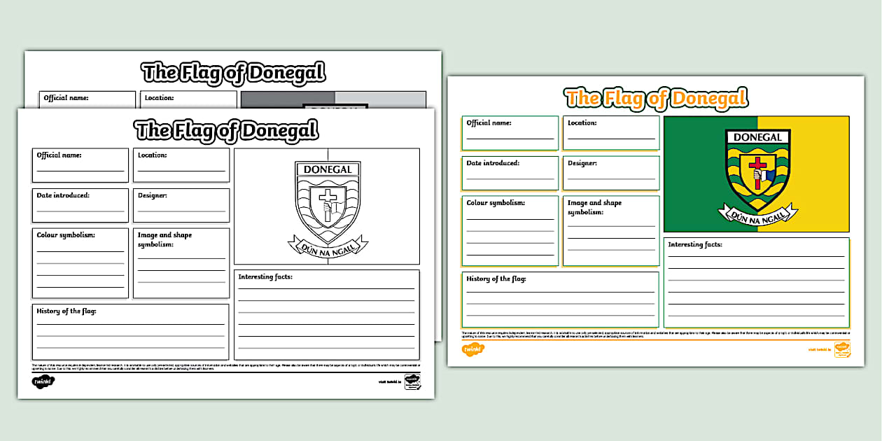 Donegal Flag Fact File Template - Twinkl Writing - Twinkl