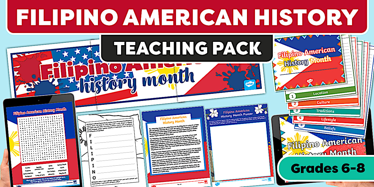 Eighth Grade Filipino American History Month Teaching Pack