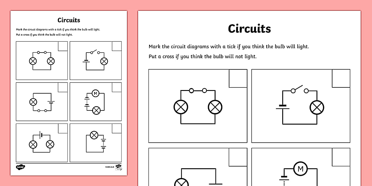 Changing Circuits Worksheet (teacher made) - Twinkl