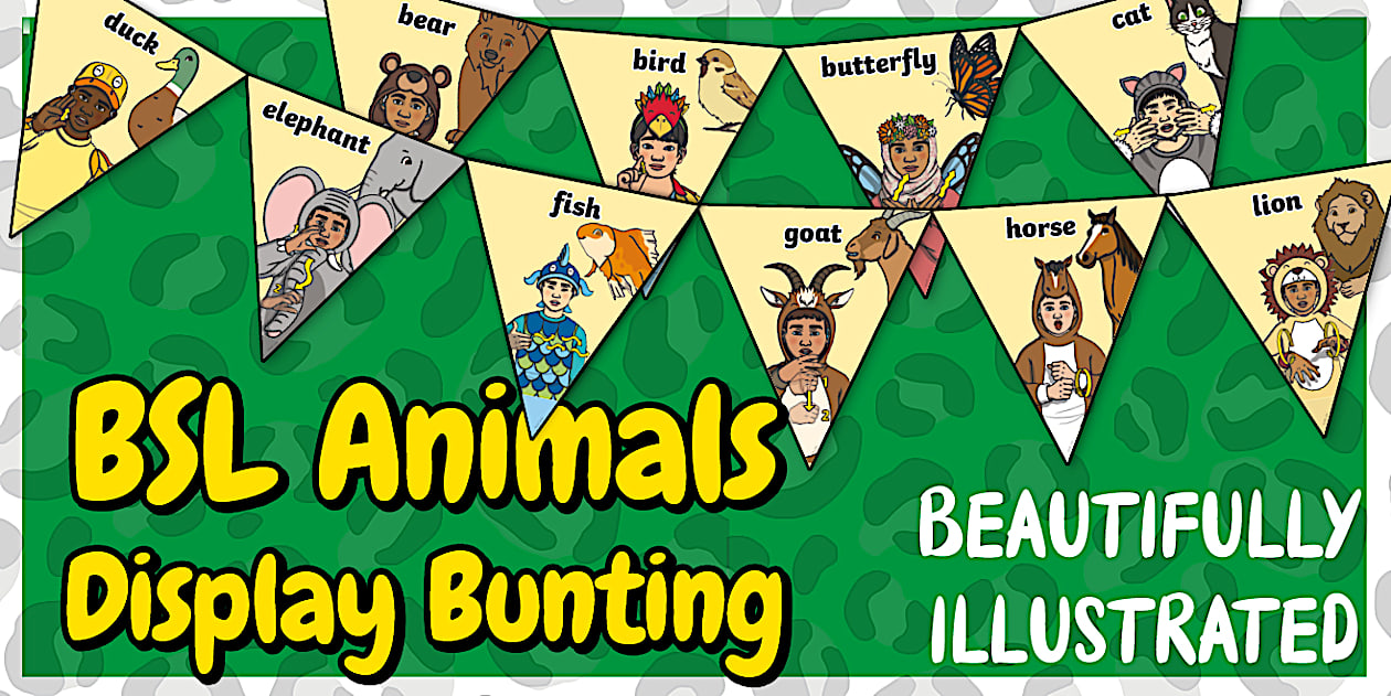 BSL Animal Display Bunting