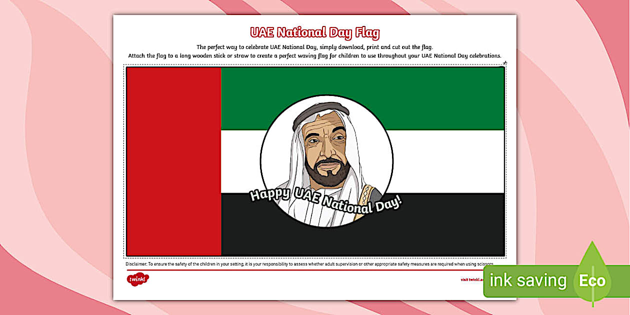 KS2 UAE National Day Flag (Teacher-Made) - Twinkl