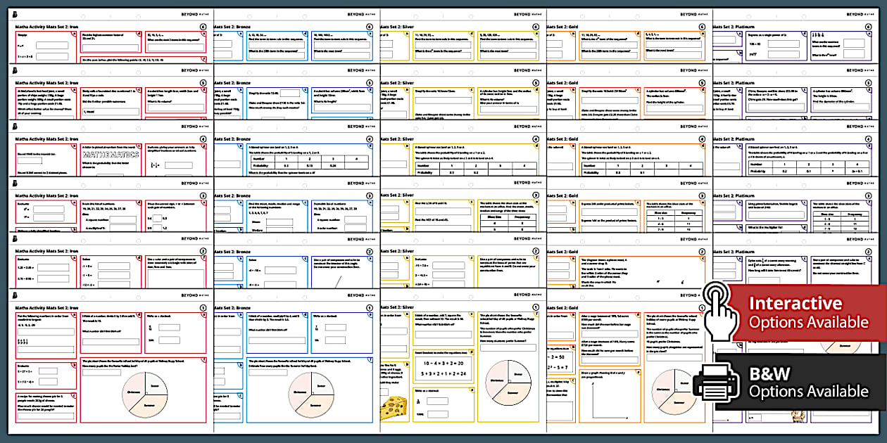 Maths Activity Mats Pack 2 | KS3 Maths | Beyond Secondary