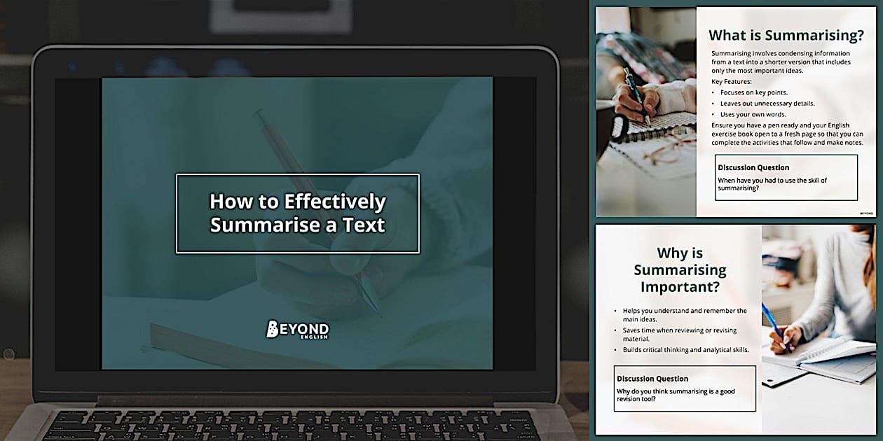 How to Summarise Presentation (teacher made) - Twinkl