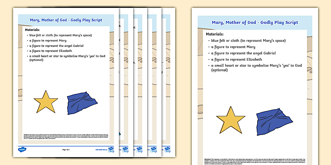 Mary, Mother of God Godly Play Script (Teacher-Made)