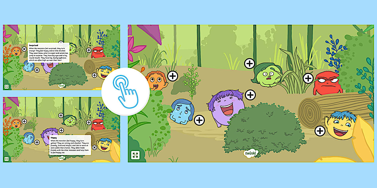 Meet the Mood Monsters Hotspots Activity | Twinkl Go!