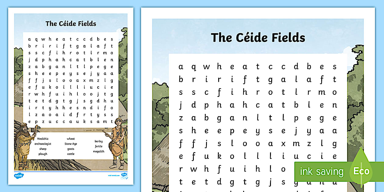 The Céide Fields Word Search - ROI - The World Around Us