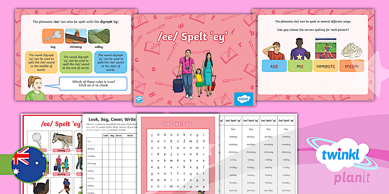 Year 3 Spelling: /ee/ Spelt 'ey' (teacher made) - Twinkl