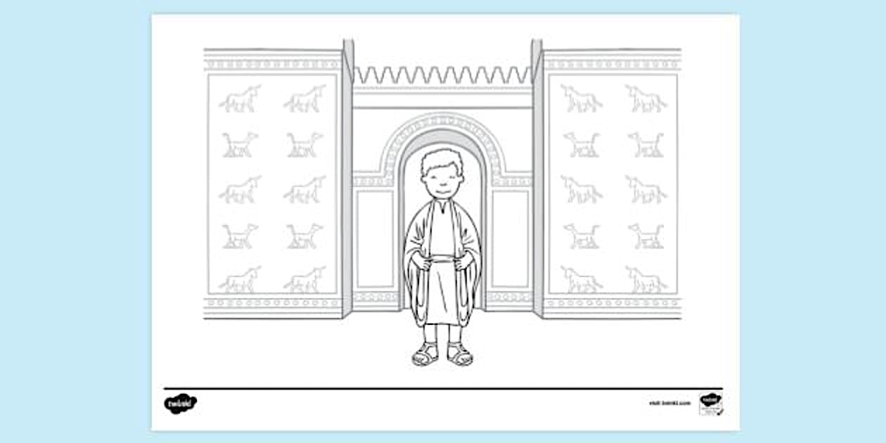 Colouring Page of Daniel in the Bible | Colouring Sheets