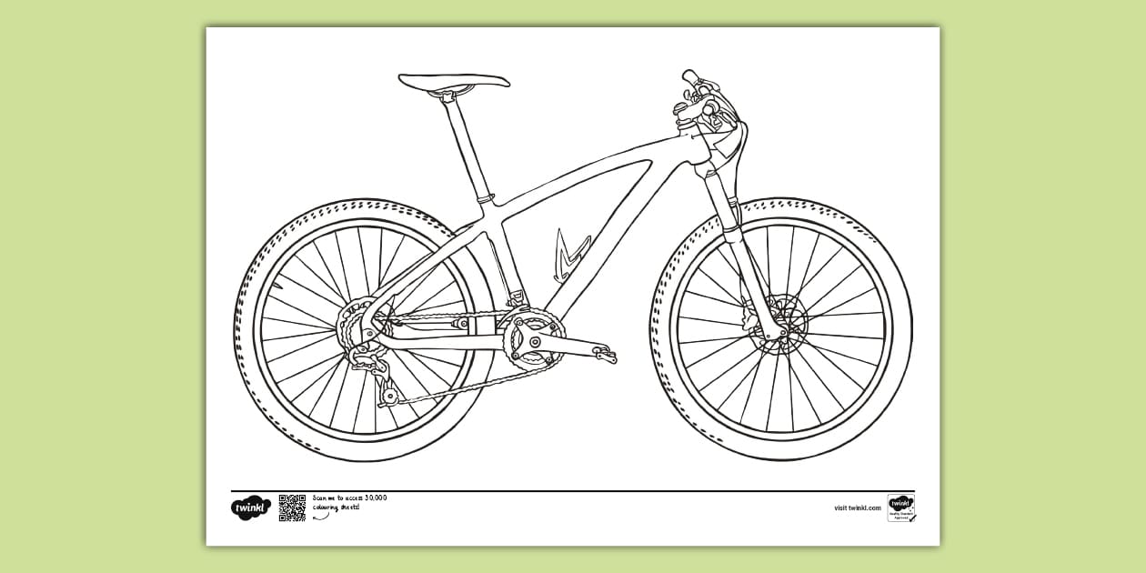 Bike Colouring | Colouring Sheets (teacher made) - Twinkl