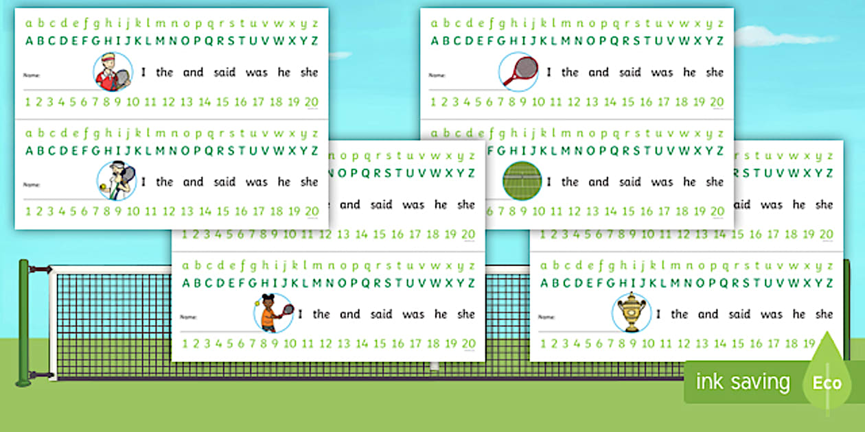 Editable Wimbledon Themed Alphabet Strip (teacher made)