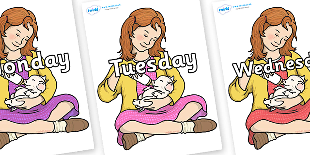 Precursive Days of the Week on Fern Arable (teacher made)