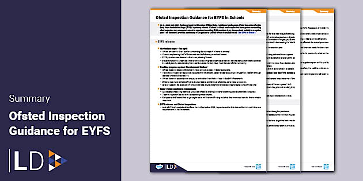 Early Years Ofsted Inspections | Inspection EYFS Schools