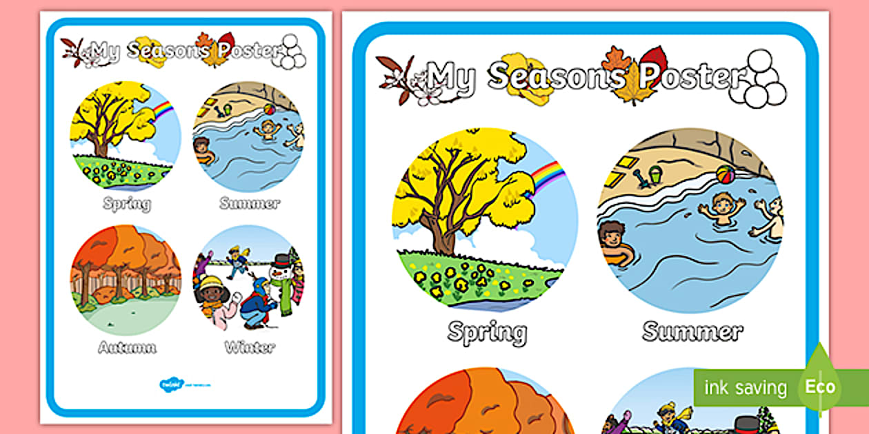 Seasons Poster for Teachers (teacher made) - Twinkl