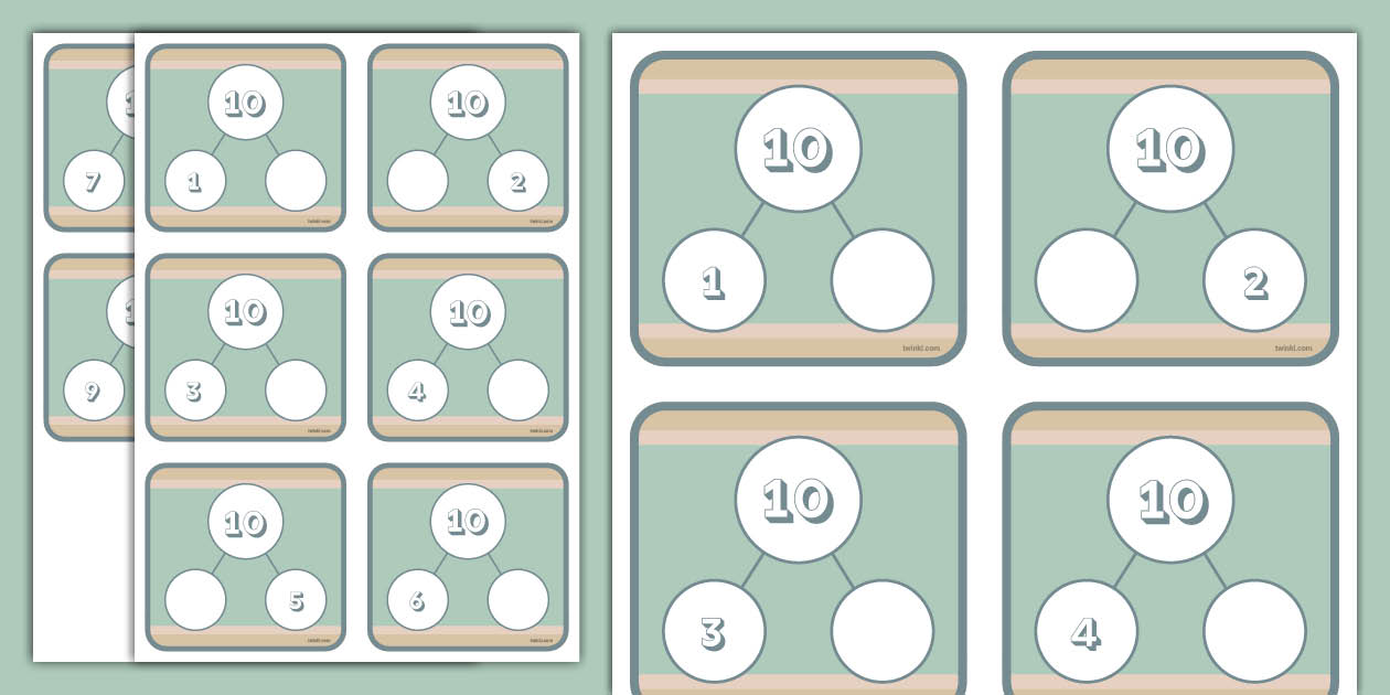 👉 3D Effect Themed Part-Whole Models to 10 Flashcards