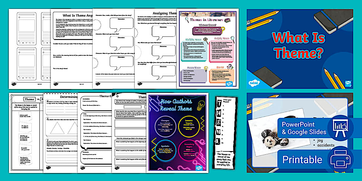 What Is Theme? Activity Pack for 6th-8th Grade - Twinkl