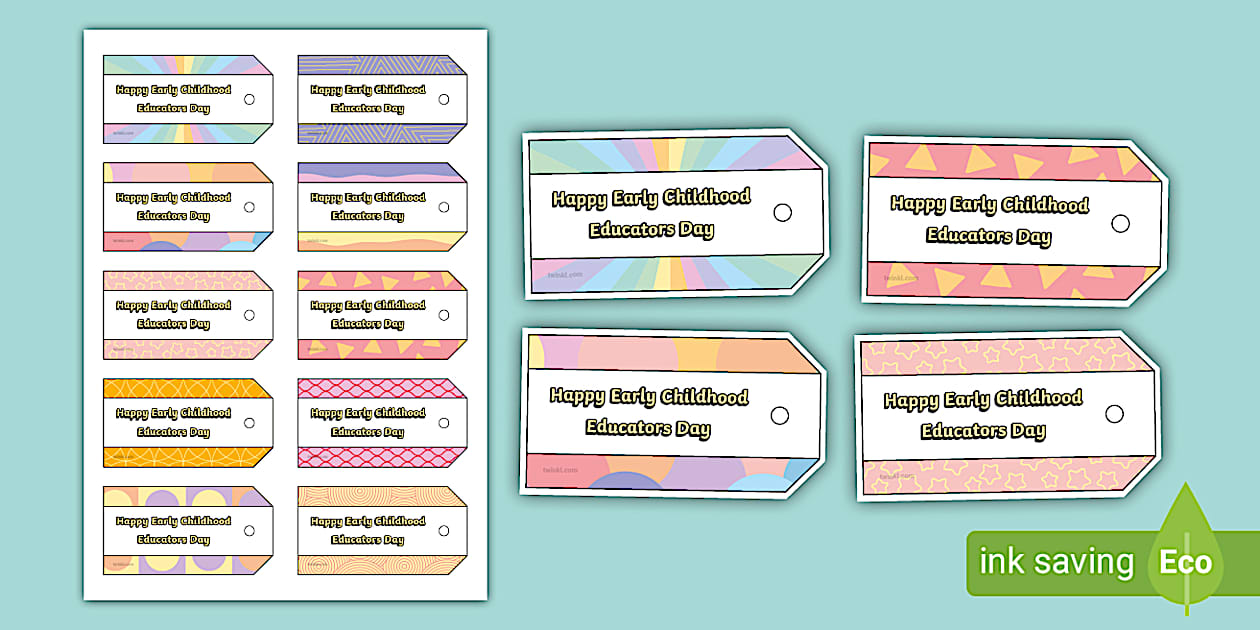 Early Child Educators Day Gift Tags (teacher made) - Twinkl