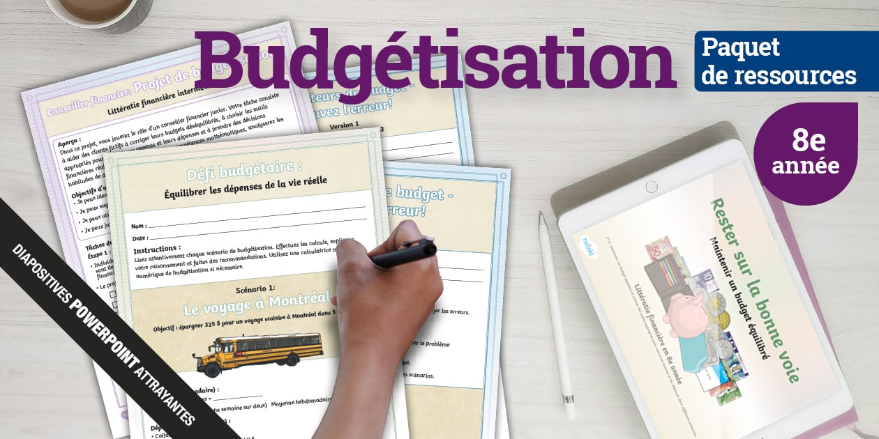 Grade 8 Budgeting Activity Pack French