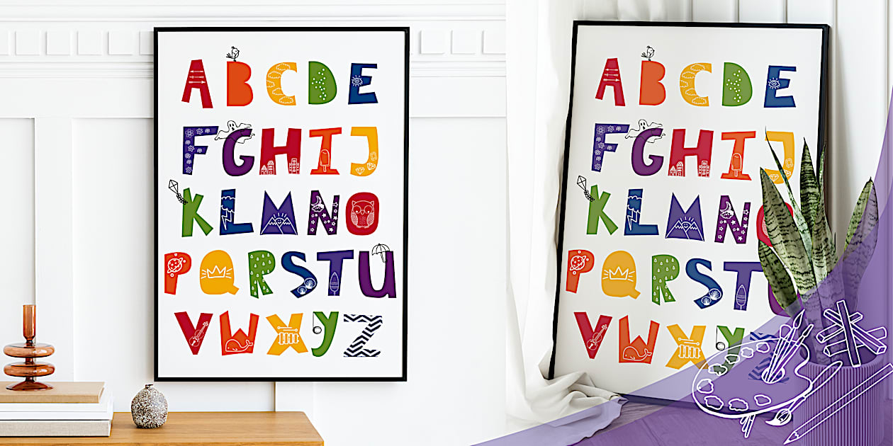 Rainbow Colours Alphabet Print | Twinkl Art Gallery - Twinkl