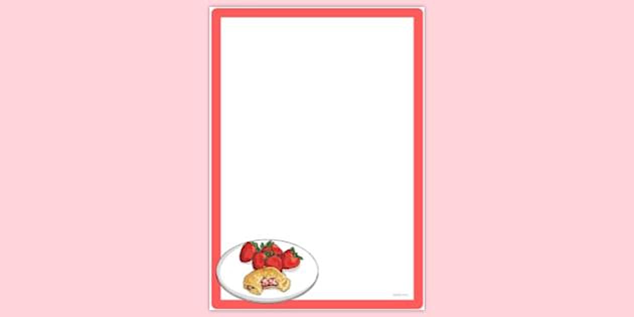 Berry and Cream Cheese Biscuits Page Border | Page Borders