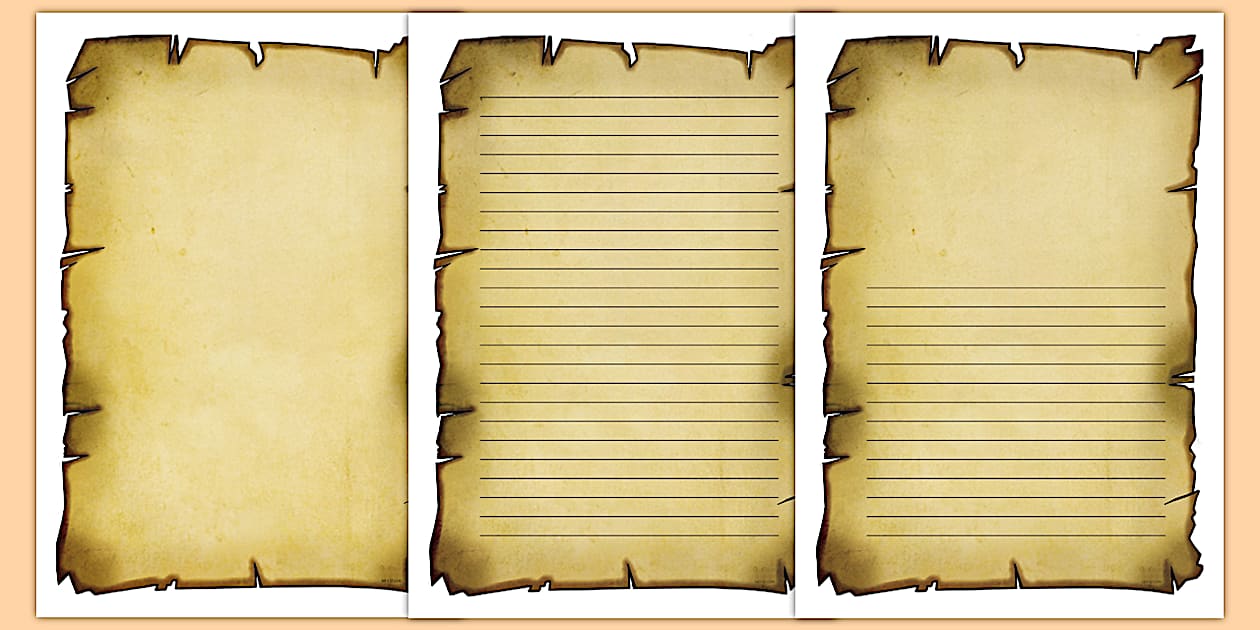 Burnt Paper Writing Frames (teacher made) - Twinkl