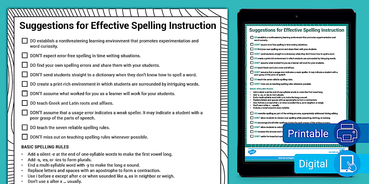 Eighth-Grade Suggestions for Effective Spelling Instruction