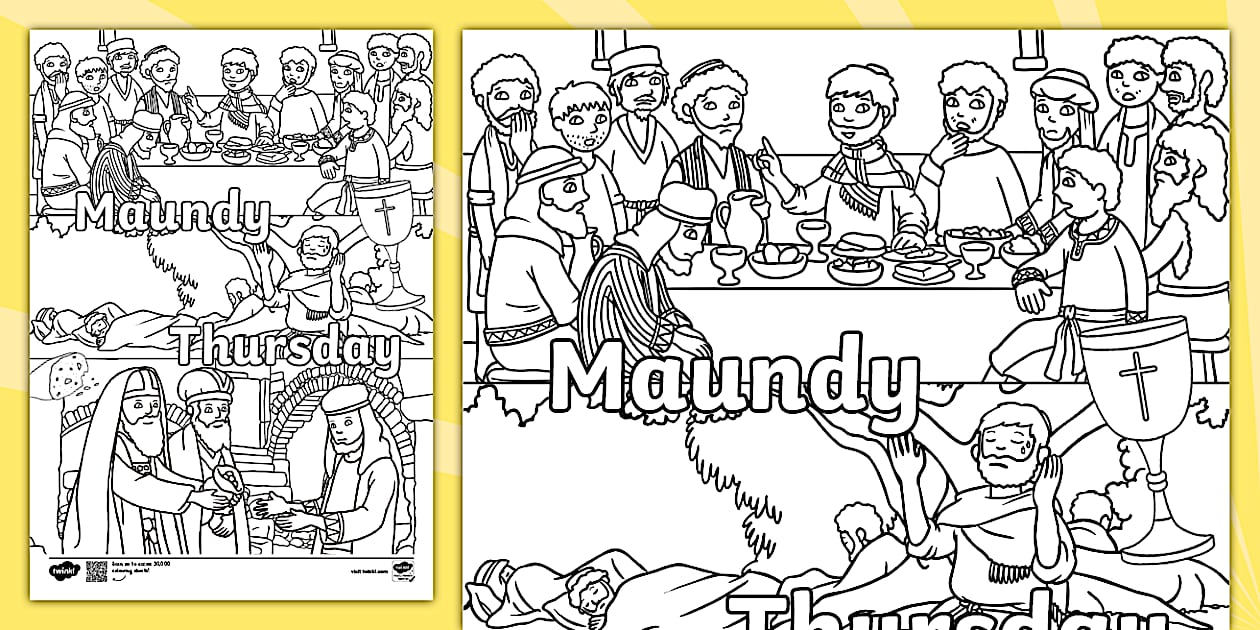 Maundy Thursday Colouring Sheet (teacher made) - Twinkl