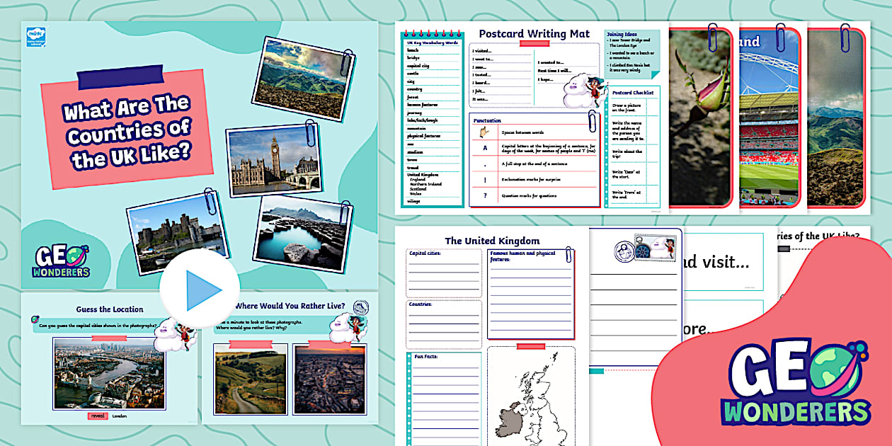 KS1 What are UK Countries Like? Lesson Pack (teacher made)