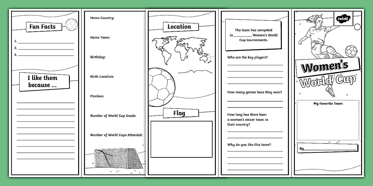 Women’s World Cup Information Trifold Pamphlet - Twinkl