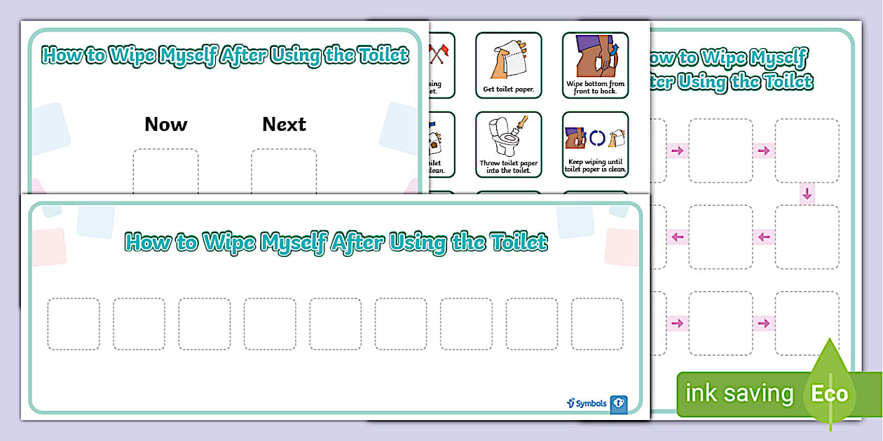 Twinkl Symbols: How to Wipe Myself Sequencing Activity