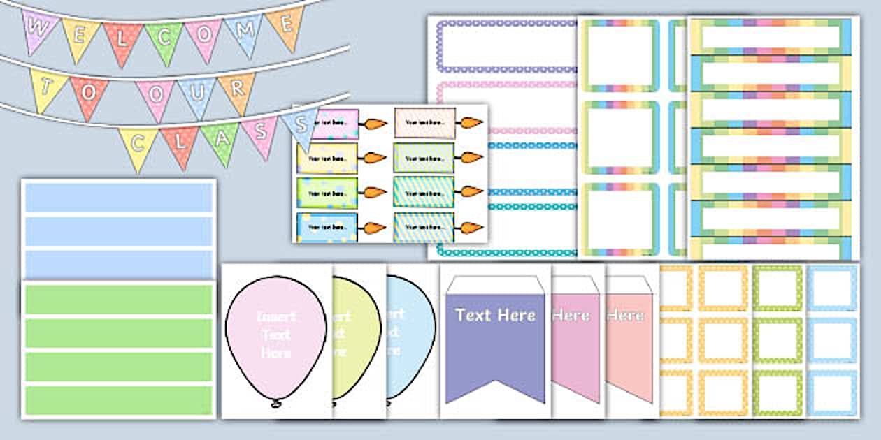 Pastel Themed Display Pack - Classroom Display - Twinkl