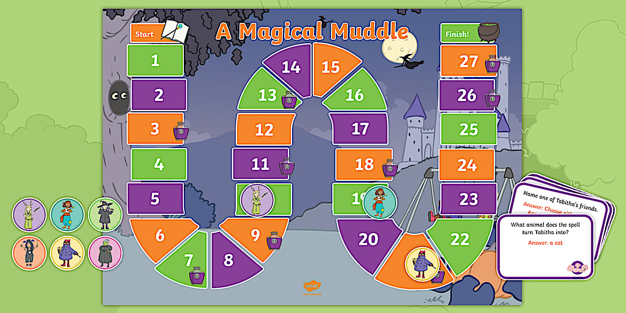 A Magical Muddle Story Comprehension Board Game - Twinkl