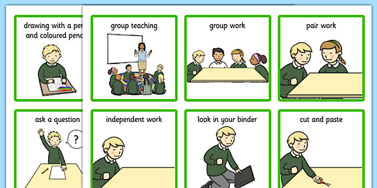 Classroom Visual Aid Cards (teacher made) - Twinkl