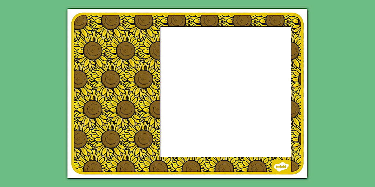 Sunflower Photo Frame (teacher made) - Twinkl