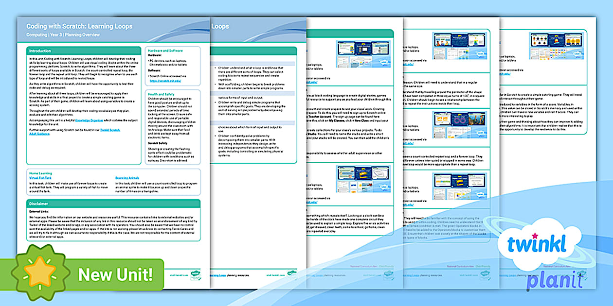 Computing: Coding with Scratch: Learning Loops: Year 3 Planning Overview