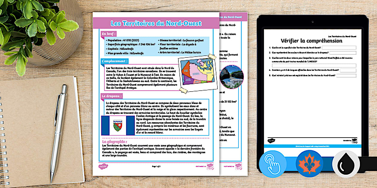 Northwest Territories Interactive Reading Comprehension French