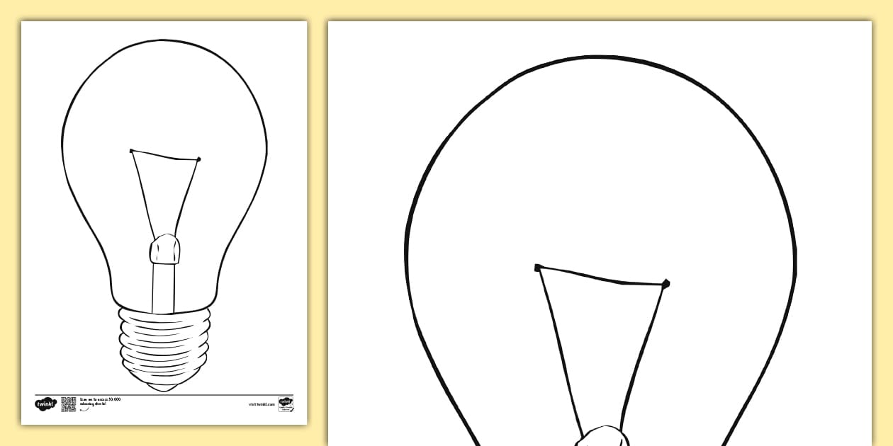 Light Bulb Colouring Sheet | Colouring Sheets (teacher made)