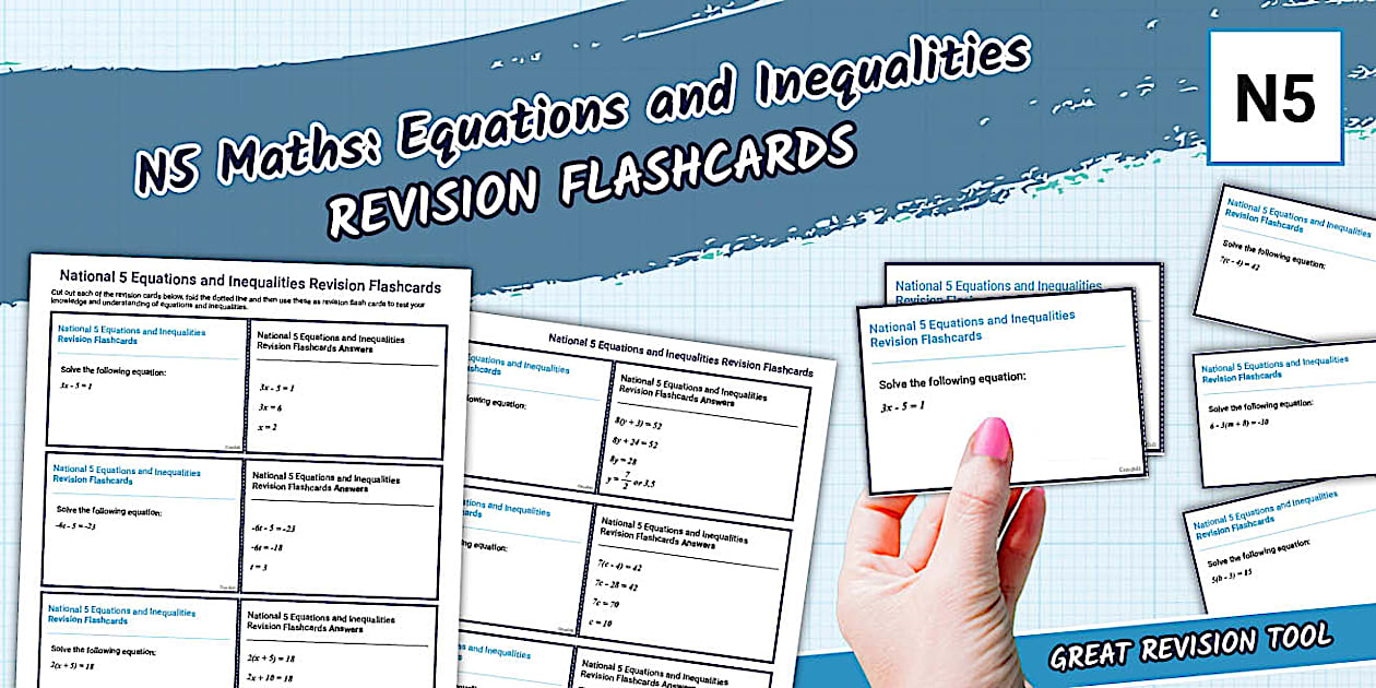 National 5 Equations and Inequalities Revision Flashcards