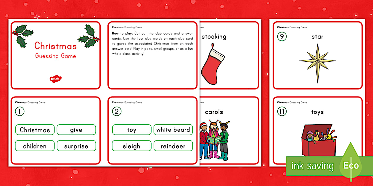 Christmas Guessing Game (teacher made) - Twinkl