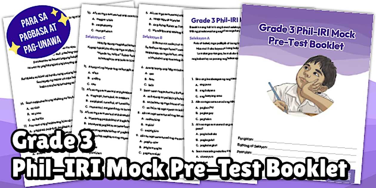 Grade 3 Phil-IRI Mock Pre-Test Booklet | Twinkl PH
