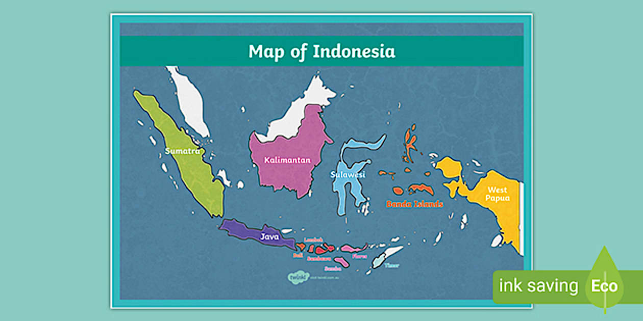 Map of Indonesia | Labelled and Coloured Indonesia Map